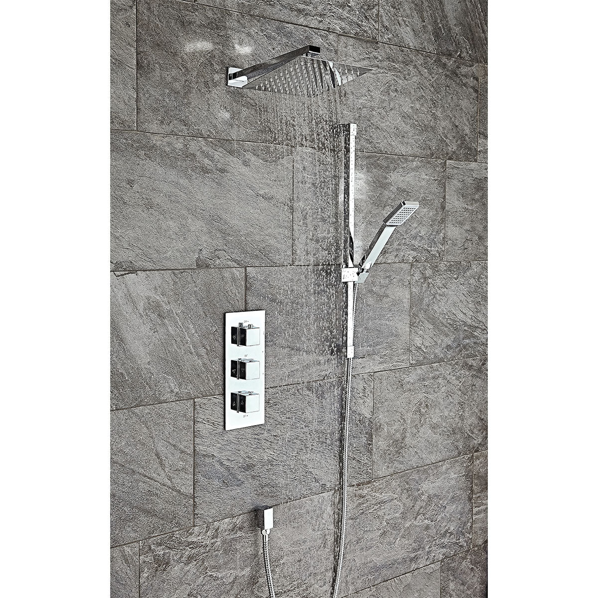 Scudo Triple Round Handle 3 Outlet Concealed Valve Diverter Shower Val