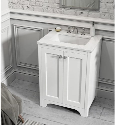 Harrogate Brunswick 600mm Vanity Unit and Worktop & Undermount Basin