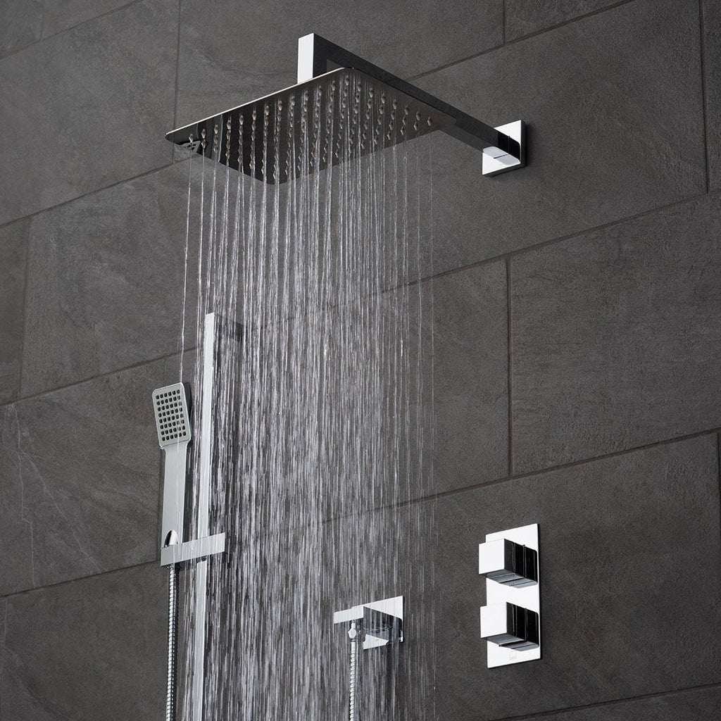Vado Tablet Notion - 2 Outlet Thermostatic Vertical Shower set and Sli ...