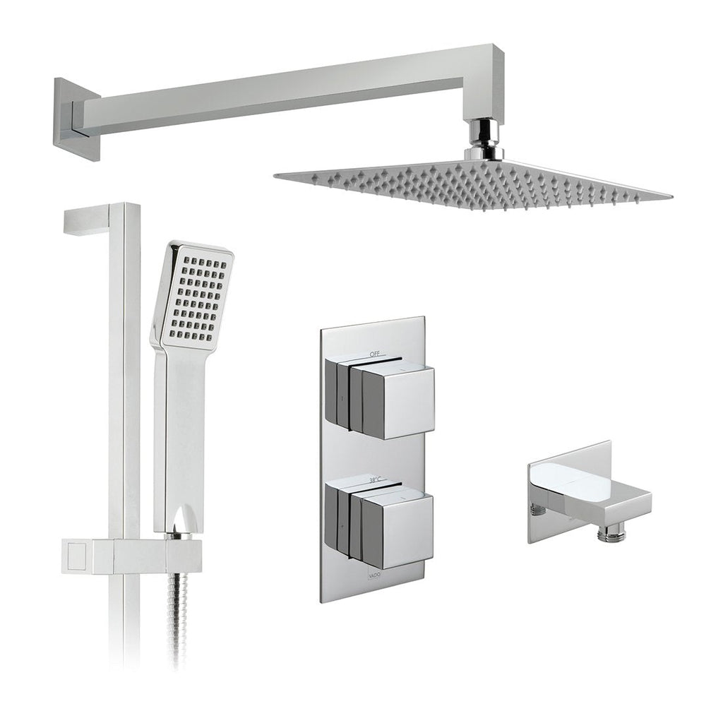 Vado Tablet Notion - 2 Outlet Thermostatic Vertical Shower set and Sli ...